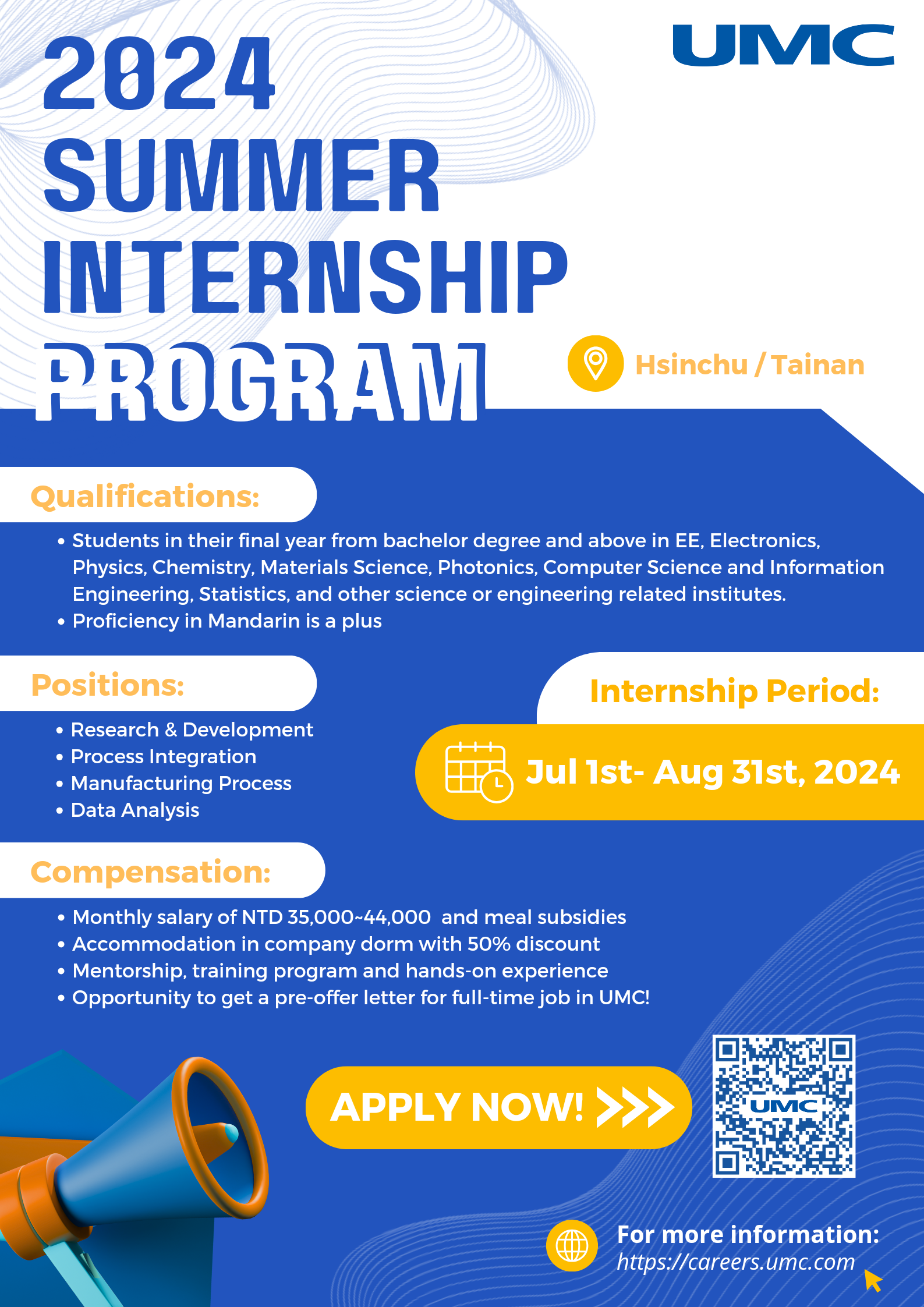 【Forwarded Message】UMC-2024 Summer Internship Program - Office of International Affairs, Taiwan ...